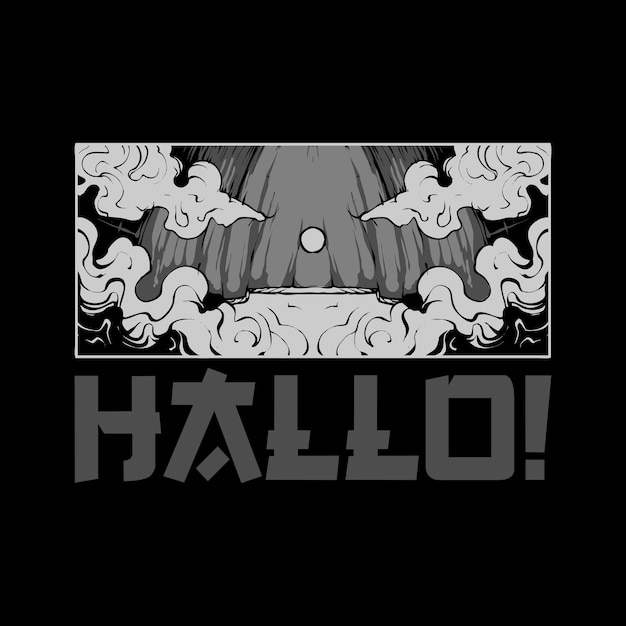 Dramatic Monochrome Illustration with Ethereal Smoke Motifs | Jiffy Designs