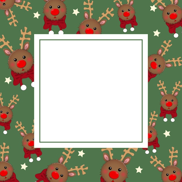 Festive Reindeer Frame with Stars and Candy Canes | Jiffy Designs