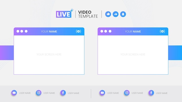 Minimalist Live Video Template with Customizable Frames | Jiffy Designs