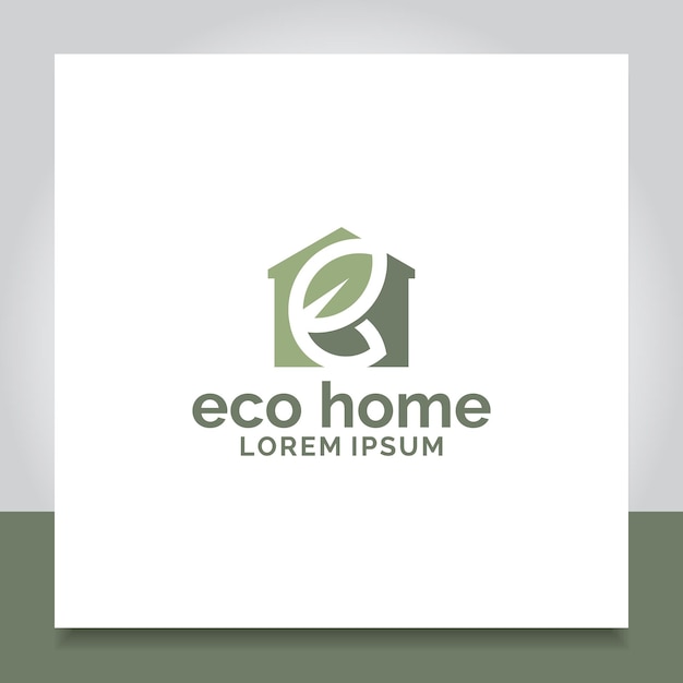 Eco-friendly Home Logo with Leaf and House Silhouette | Jiffy Designs