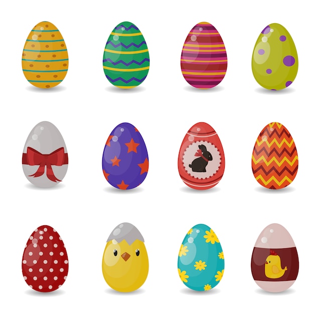 Vibrant Easter Egg Collection with Diverse Patterns and Designs | Jiffy ...