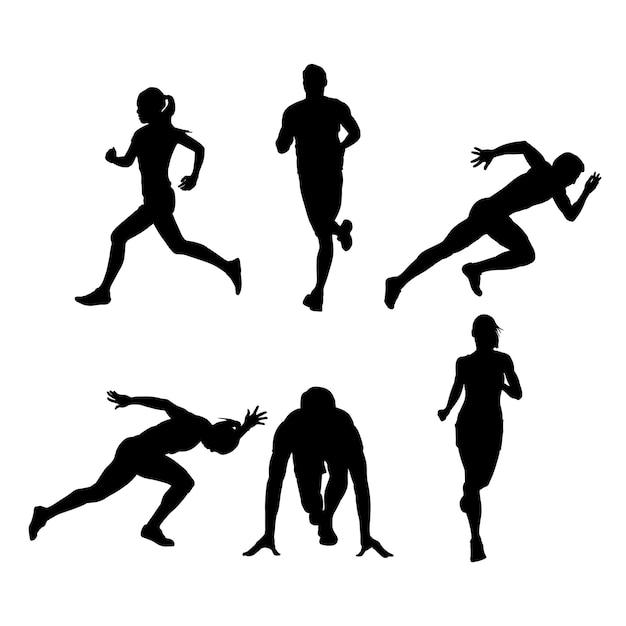 Dynamic Collection of Silhouetted Running and Athletic Figures | Jiffy ...