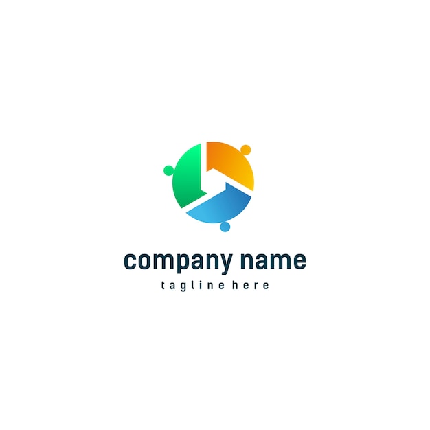 Colorful Abstract Geometric Logo with Company Name Tagline | Jiffy Designs