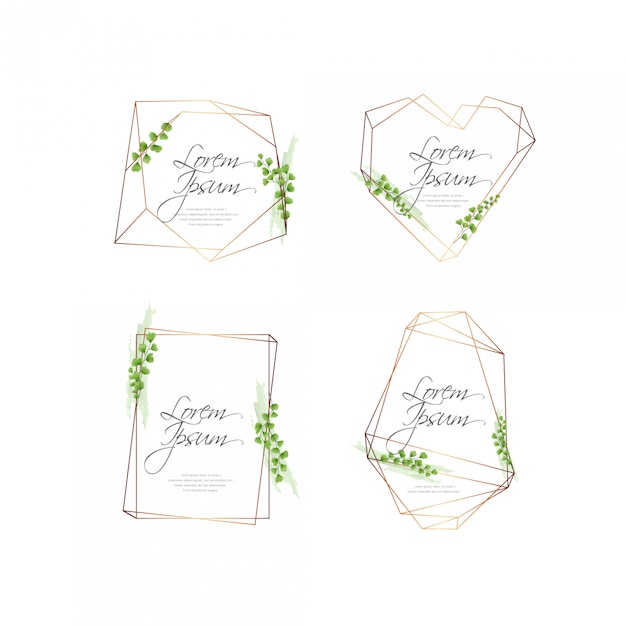 Elegant Geometric Frames with Lush Botanical Accents | Jiffy Designs
