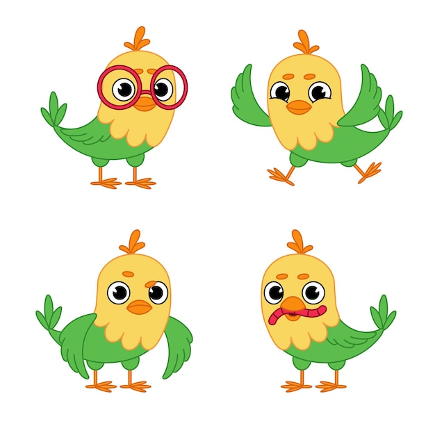 Adorable Collection of Cheerful Cartoon Chicks | Jiffy Designs