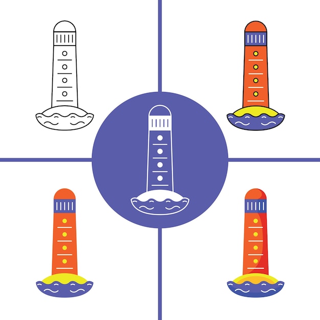 Vibrant Lighthouse Collection: Coastal Beacon Designs for Versatile Use ...