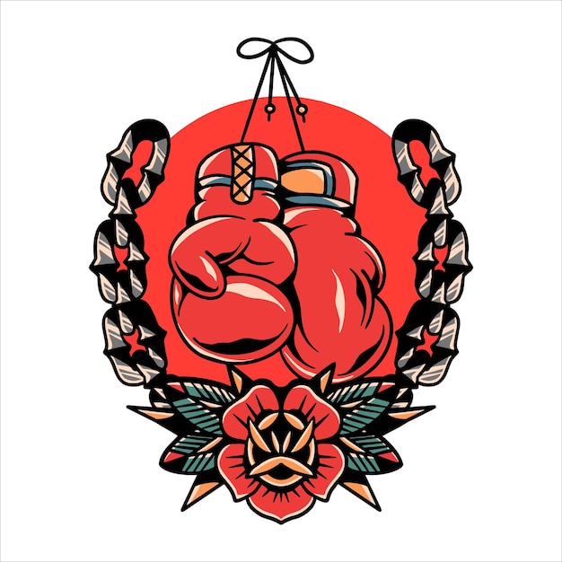 Vibrant Tattoo-Inspired Fist Emblem with Floral Accents | Jiffy Designs
