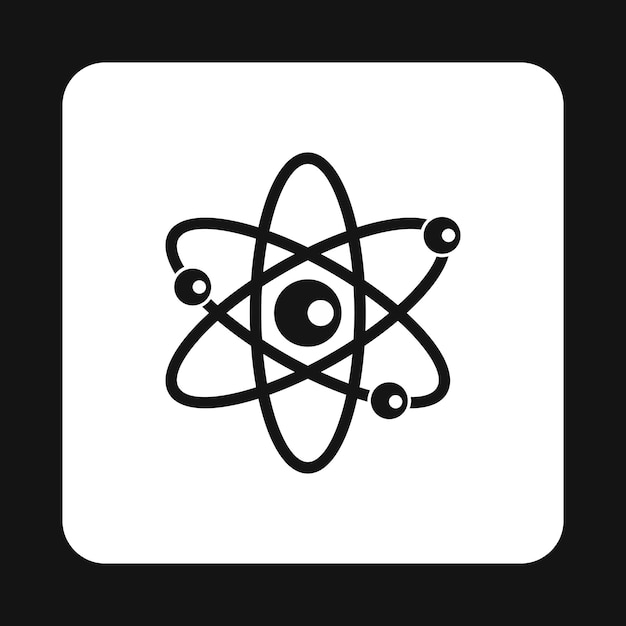Minimalist Atomic Symbol with Orbiting Electrons | Jiffy Designs