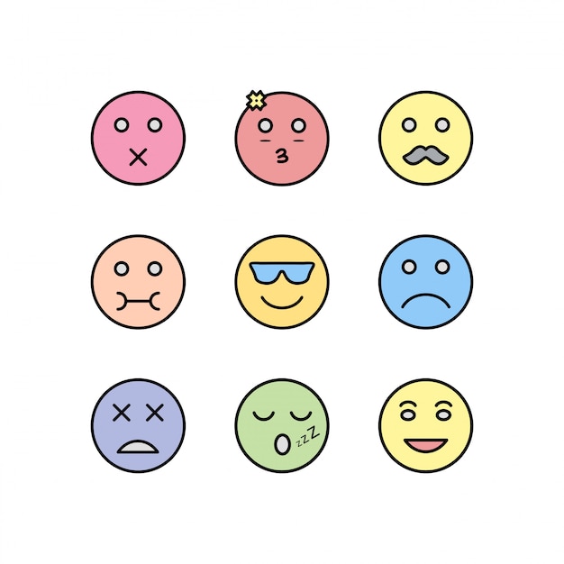 Colorful Emotive Faces: A Playful Illustration of Emotions | Jiffy Designs