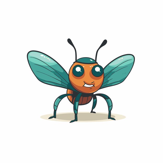 Cheerful Cartoon Bee with Vibrant Wings and Friendly Smile | Jiffy Designs