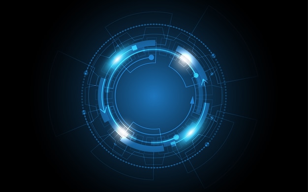 Glowing Futuristic Circular Interface with Radiant Illumination | Jiffy ...