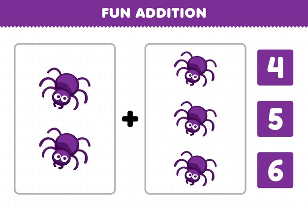 Playful Purple Spiders Add Up to Fun Math Lesson | Jiffy Designs