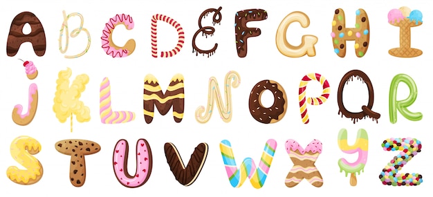 Delightful Candy-Inspired Alphabet Letters | Jiffy Designs