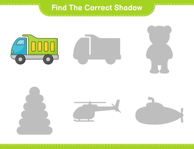 Vibrant Toy Vehicles and Shapes Shadow Matching Game | Jiffy Designs