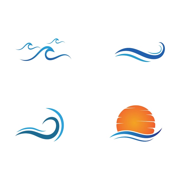 Captivating Collection of Stylized Ocean Wave Symbols | Jiffy Designs