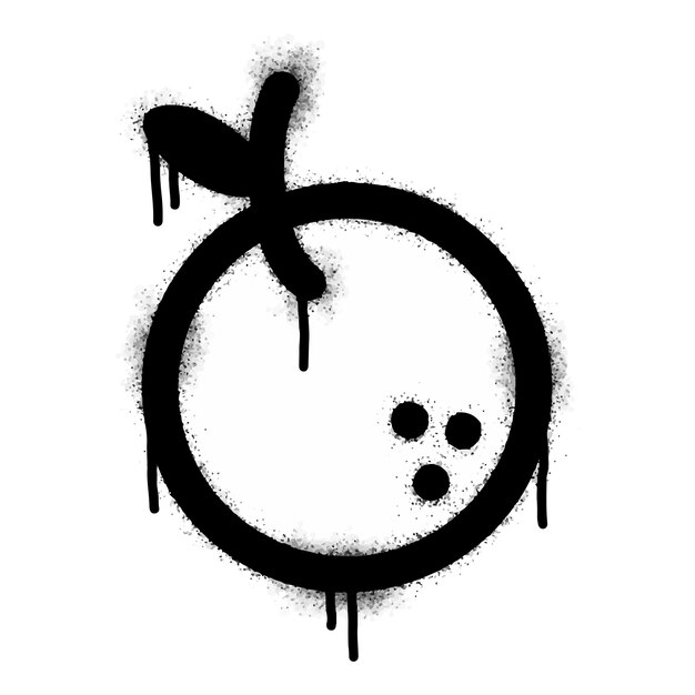 Minimalist Graffiti Symbol with Dripping Paint Effect | Jiffy Designs