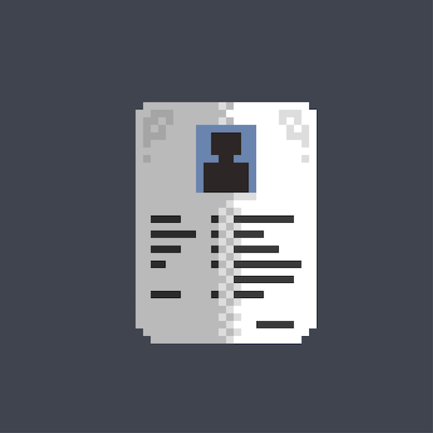 Sleek Pixel Art ID Card Design | Jiffy Designs