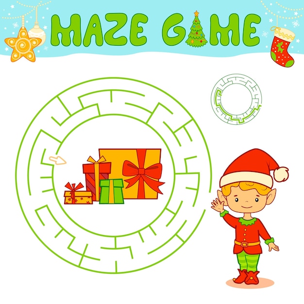 Festive Maze Challenge: Help the Elf Find the Gifts! | Jiffy Designs