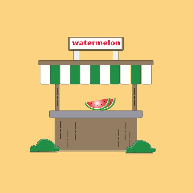 Vibrant Watermelon Stand with Colorful Awning and Produce | Jiffy Designs