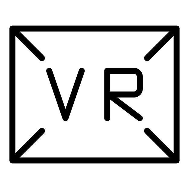 Minimalist VR Symbol with Geometric Frame | Jiffy Designs