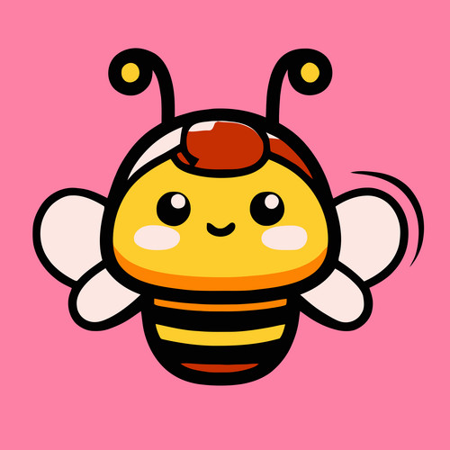 Cute Bee Illustration Bee Kawaii Chibi Vector Drawing Style Bee Cartoon ...
