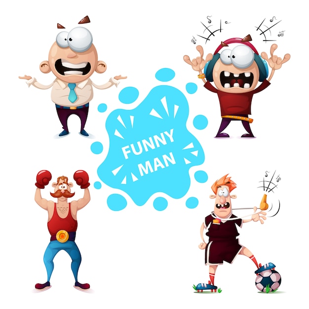 Vibrant Collection of Quirky and Expressive Cartoon Characters | Jiffy ...