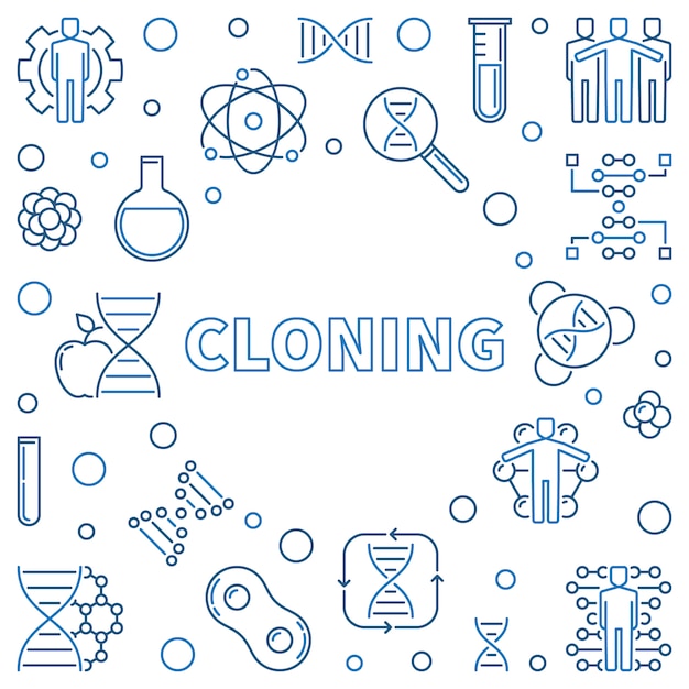 Cloning Concept with Scientific Symbols and Elements | Jiffy Designs
