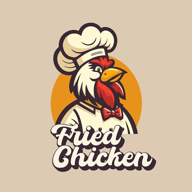 Vibrant Fried Chicken Chef Mascot with Retro Flair | Jiffy Designs
