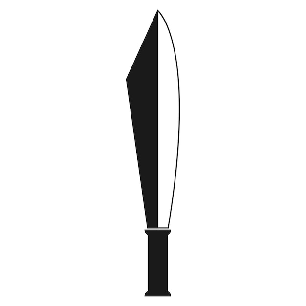 Sleek and Striking Monochrome Sword Silhouette | Jiffy Designs