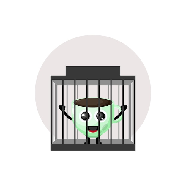 Adorable Green Cartoon Character Behind Jail Bars | Jiffy Designs