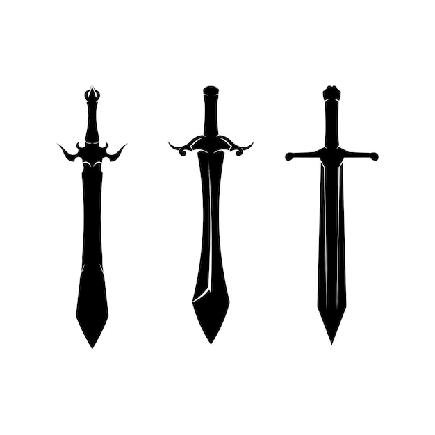 Majestic Swords of Power: Iconic Silhouettes in Dramatic Contrast ...