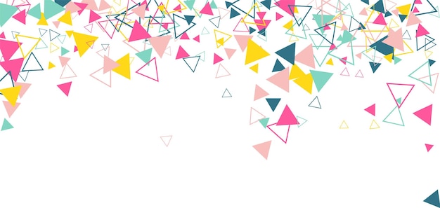 Vibrant Geometric Confetti Cascade of Colorful Triangles | Jiffy Designs