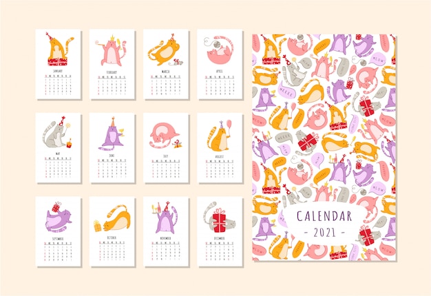 Vibrant and Whimsical 2021 Calendar with Playful Illustrations | Jiffy ...