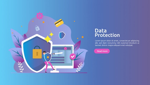 Vibrant Illustration of Secure Data Protection and Privacy | Jiffy Designs