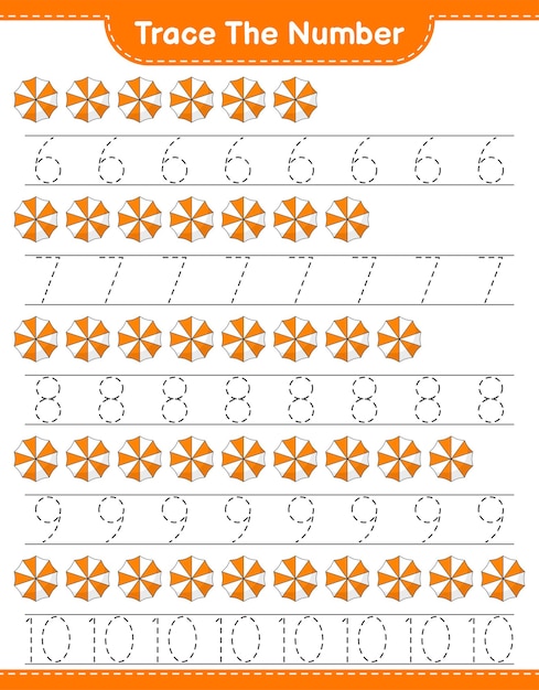 Vibrant Orange Flower Shapes Tracing Exercise | Jiffy Designs