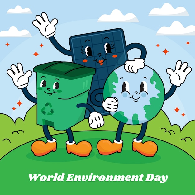 Cheerful Characters Celebrate World Environment Day | Jiffy Designs
