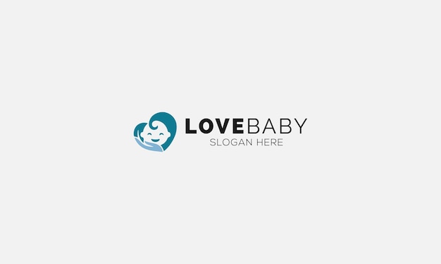 Adorable 'Love Baby' Logo with Smiling Infant Graphic | Jiffy Designs
