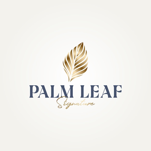 Elegant Palm Leaf Signature Design | Jiffy Designs