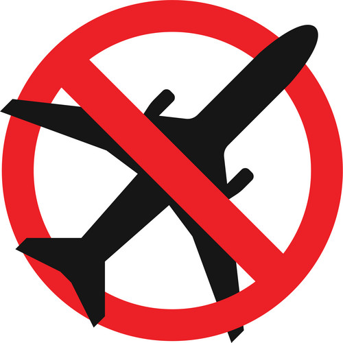Stop Air Travel Icon In Flat Style. Isolated Vector Sign Symbol ...