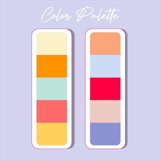 Vibrant Color Palette with Pastel Tones and Geometric Shapes | Jiffy ...