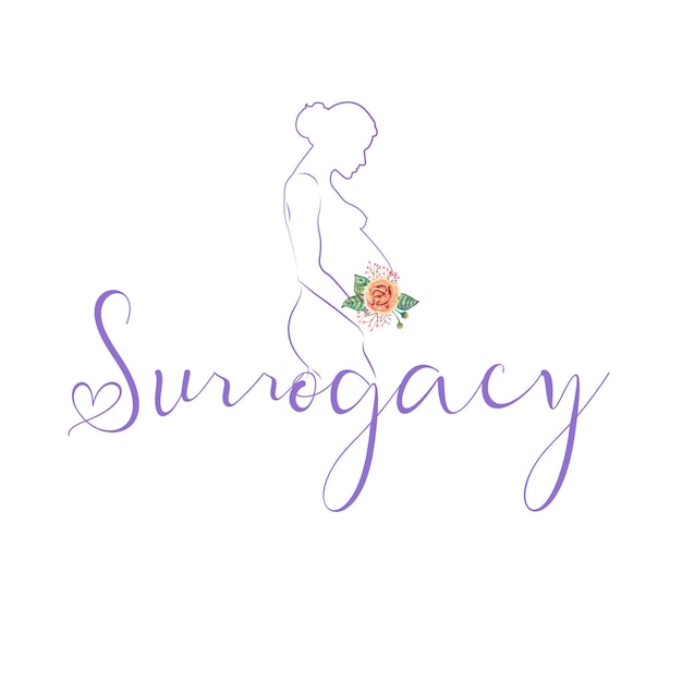 Elegant Floral Silhouette Captures the Beauty of Surrogacy | Jiffy Designs