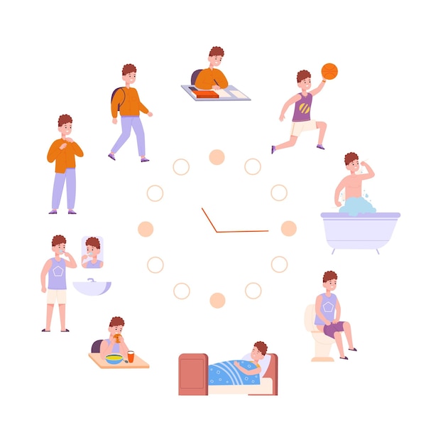 Diverse Collection of Playful Daily Routine Illustrations | Jiffy Designs