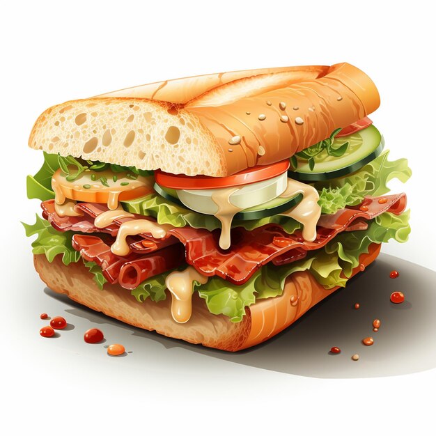 Delectable Layered Sandwich with Savory Ingredients | Jiffy Designs