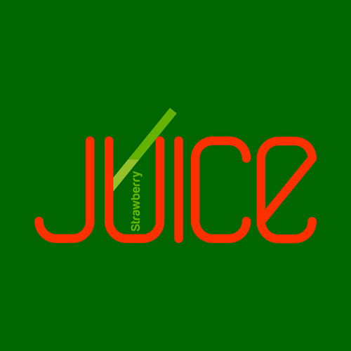 Strawberry Juice. Fruit Juice Logo. Fresh Drink Logo. Typography Letter ...