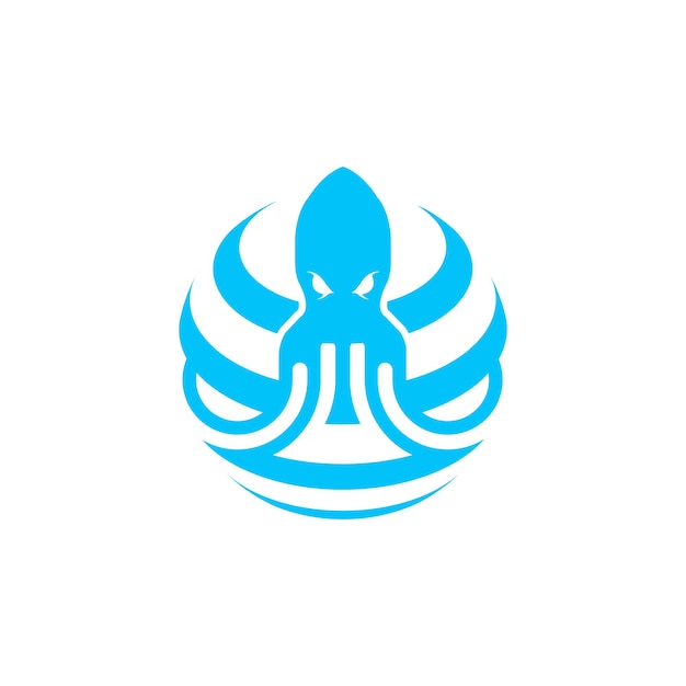 Vibrant Octopus Emblem with Swooping Tentacles | Jiffy Designs