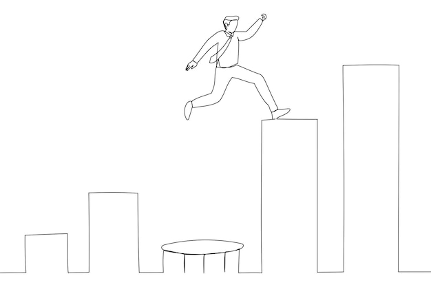 Stick Figure Jumping Over Obstacles to Success | Jiffy Designs