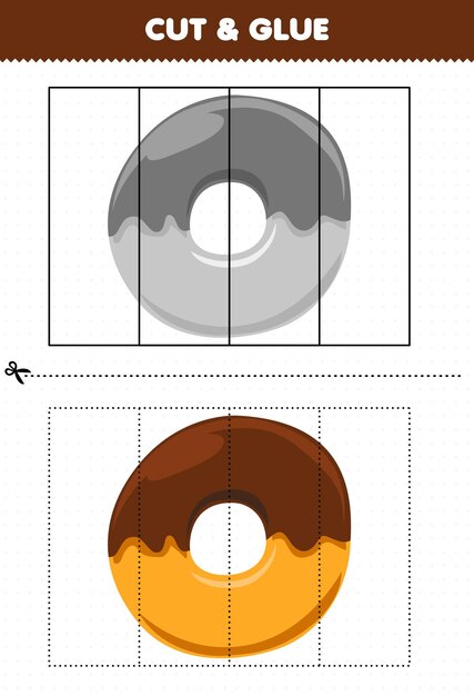 Vibrant Donut-Shaped Cut-and-Glue Craft Activity | Jiffy Designs