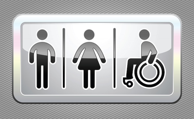 Inclusive Restroom Sign with Wheelchair Accessibility Symbol | Jiffy ...