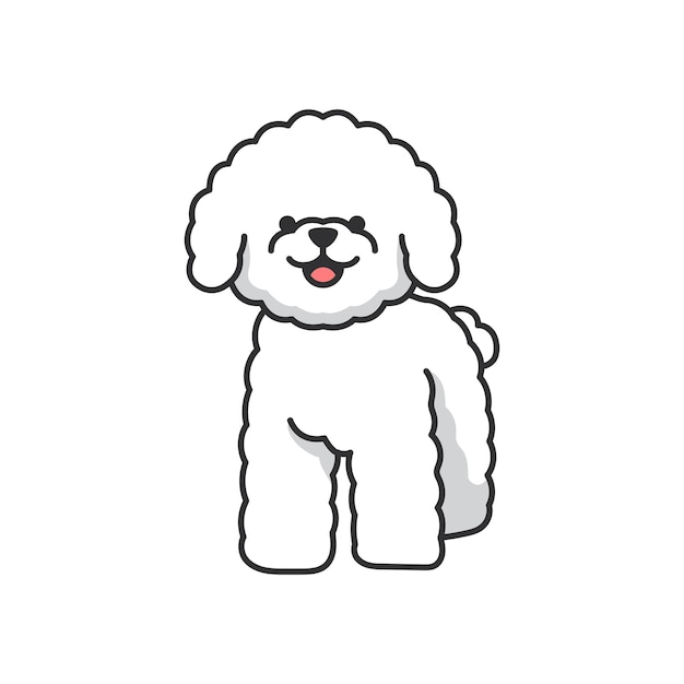 Adorable Fluffy White Poodle with Playful Expression | Jiffy Designs