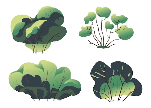 Vibrant Foliage Collection: Diverse Greenery Illustrations | Jiffy Designs